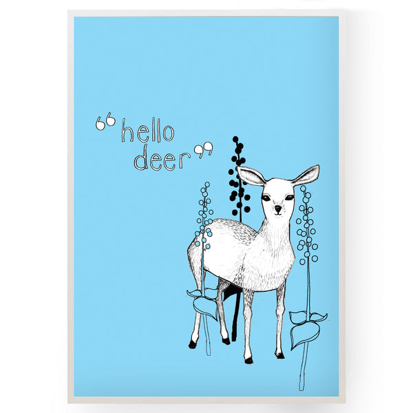 Hello Deer - A3 Print – Lydia Meiying